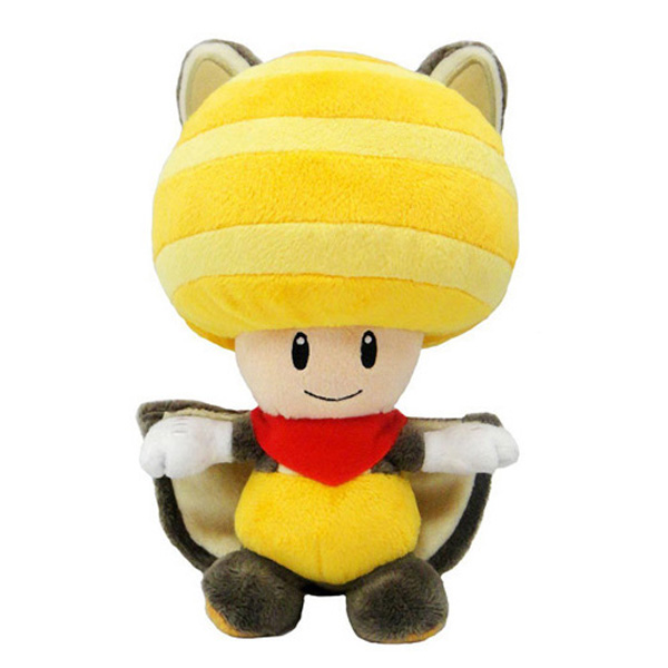 Super Mario All Stars Flying Squirrel Yellow Toad 8" Plush - - PNP ...