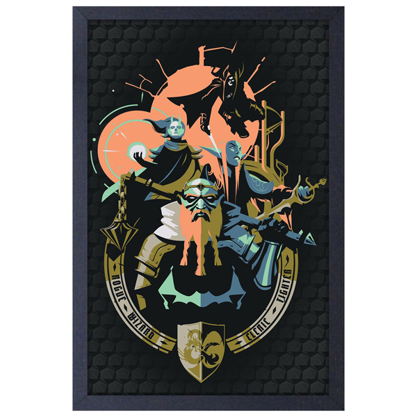 Dungeons & Dragons Group Classes 11" X 17" Framed Print [Pyramid ...