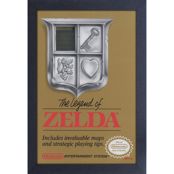 Legend of Zelda NES Game Cover Art 11"X17" Framed Print [Pyramid ...