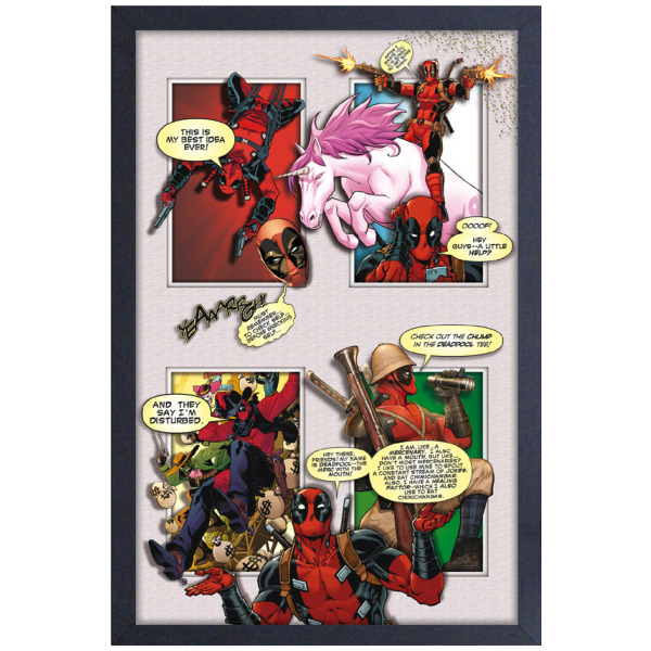 Deadpool Break the 4th Wall 11"x 17" Faux Matte Framed Print - - PNP ...