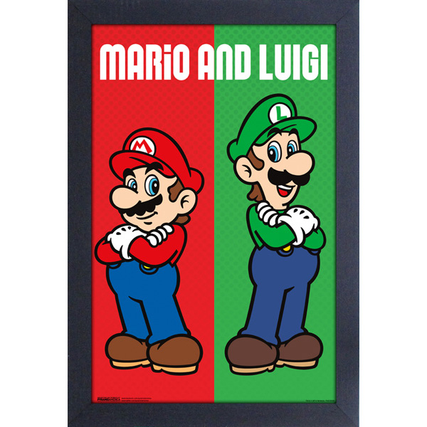 Super Mario Bros Mario & Luigi Bros 11"X17" Framed Print [Pyramid ...