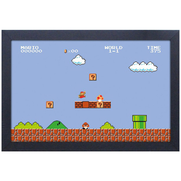 Super Mario Bros Level 1-1 11"X17" Framed Print [Pyramid America ...