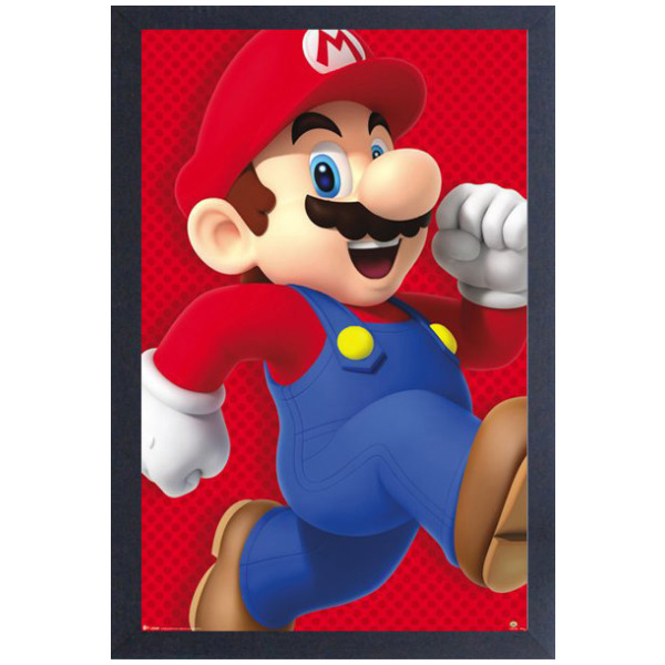 Super Mario Running Mario 11" X 17" Framed Print [Pyramid America ...
