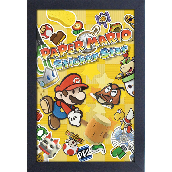 Paper Mario Sticker Star Cover Art Framed Print [Pyramid America ...