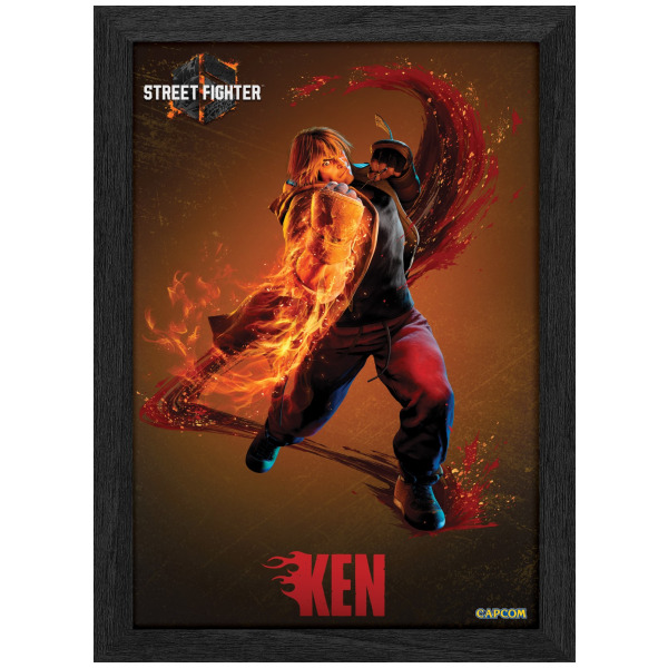Pixel Frames Plax Street Fighter 6: Ken 10" X 12" Lenticular 3D Art ...