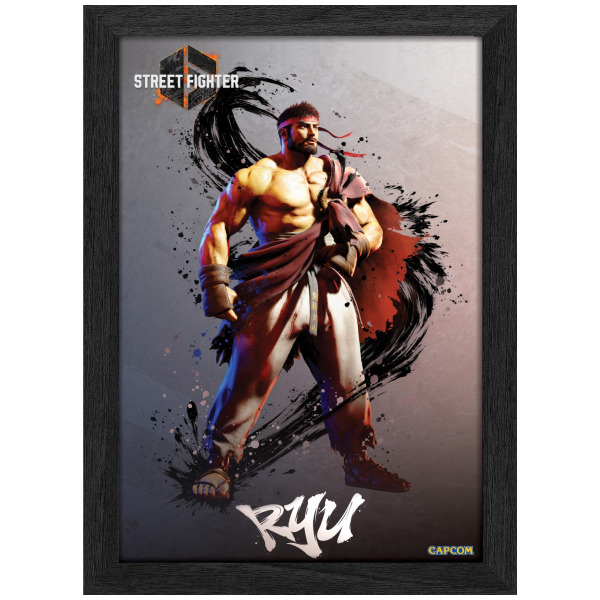 Pixel Frames Plax Street Fighter 6: Ryu 10" X 12" Lenticular 3D Art ...