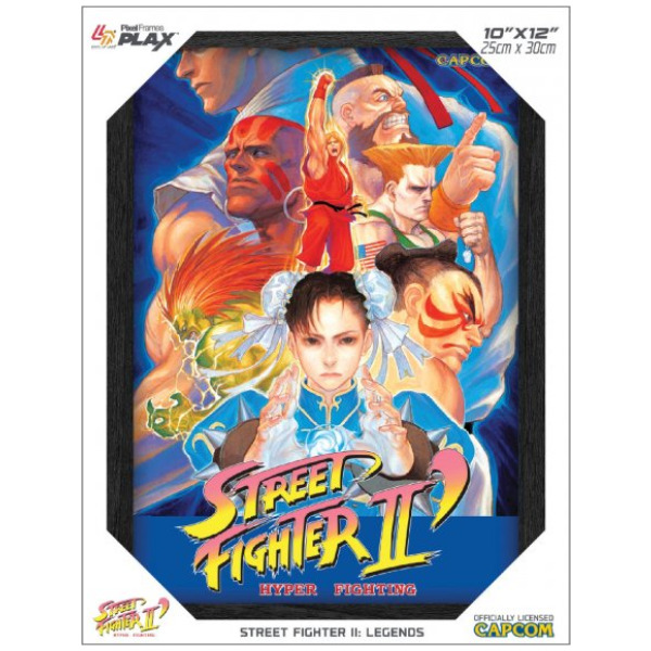 Pixel Frames Plax Street Fighter II: Legends 10" X 12" Lenticular 3D ...