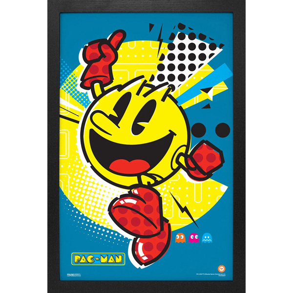 Pac-Man Pop Jump 11" X 17" Framed Print - - PNP Games Online Store