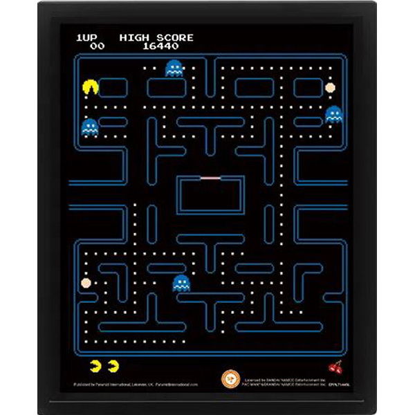 Pac-Man Maze 3D Lenticular Shadowbox Art - - PNP Games Online Store