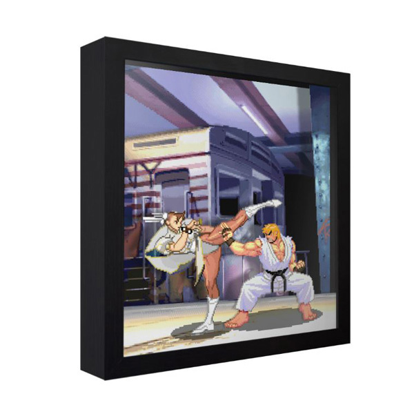 Street Fighter III 3rd Strike Moment #37 9"X9" Pixel Frame 3D Pixel Box ...