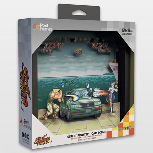 Street Fighter II Car Scene Guile Vs. Chun Li 9"X9" Pixel Frame 3D ...