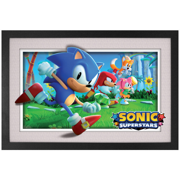 Sonic Superstars Running Sonic 11"x17" Faux Matte Framed Print - - PNP ...