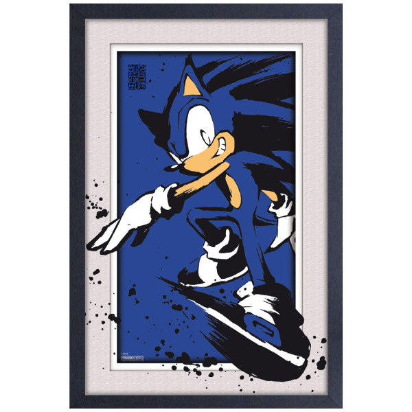 Sonic the Hedgehog Sonic Splatter 11"x17" Faux Matte Framed Print ...