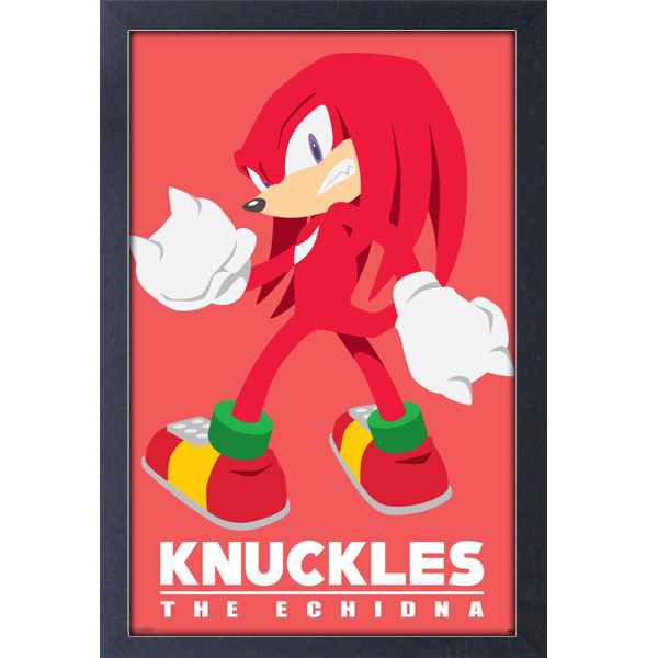 Sonic the Hedgehog Knuckles Modern Character11"X17"Framed Print[Pyramid ...