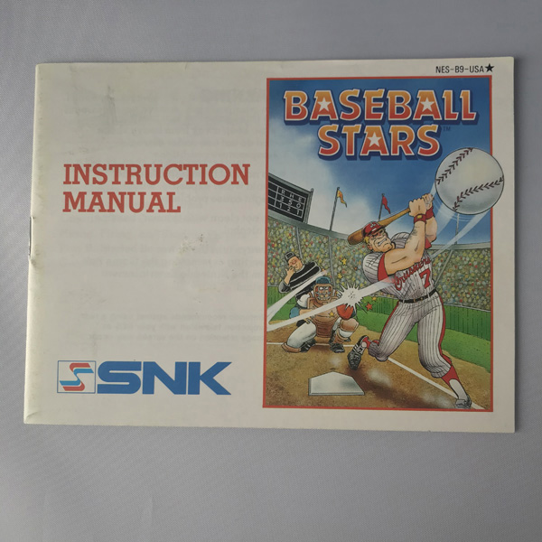 Baseball Stars Manual - - PNP Games Online Store