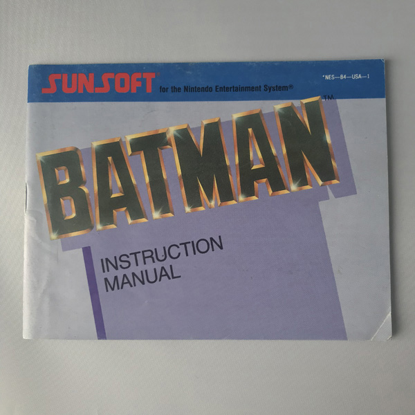 Batman the Video Game Manual - - PNP Games Online Store