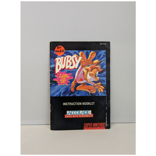 Bubsy Manual Only - PNP Games Online Store