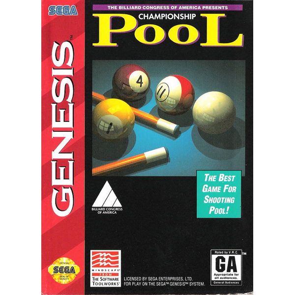 Championship Pool - Genesis - Used - - PNP Games Online Store