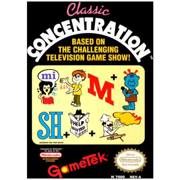 Classic Concentration - Nintendo NES - Used - - PNP Games Online Store