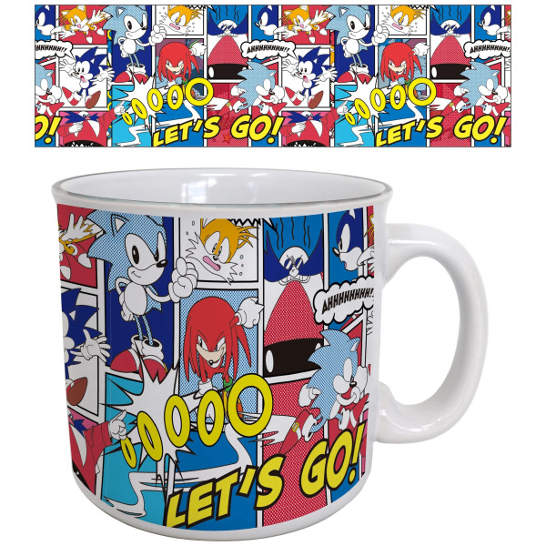 Sonic Comic Panel Ceramic Mug 20Oz - - PNP Games Online Store