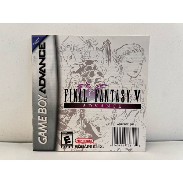 FINAL FANTASY V ADVANCE MANUAL - - PNP Games Online Store