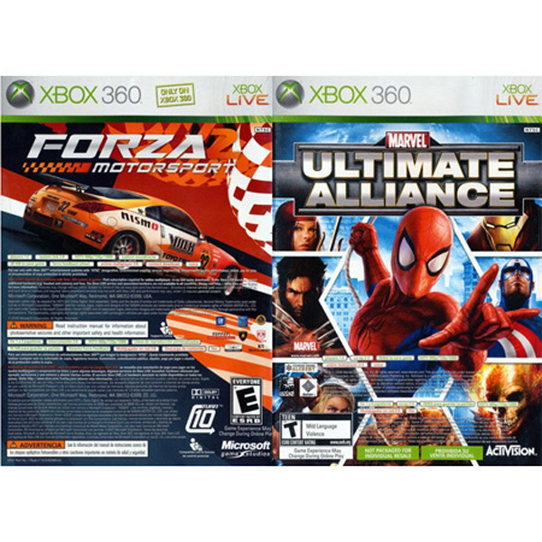 Forza Motorsport 2/ Marvel Ultimate Alliance - Xbox 360 - Used - Disc Only - - PNP Games Online ...