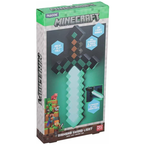 Minecraft Diamond Sword 16" Light - CLEARANCE OPEN BOX - READ ...