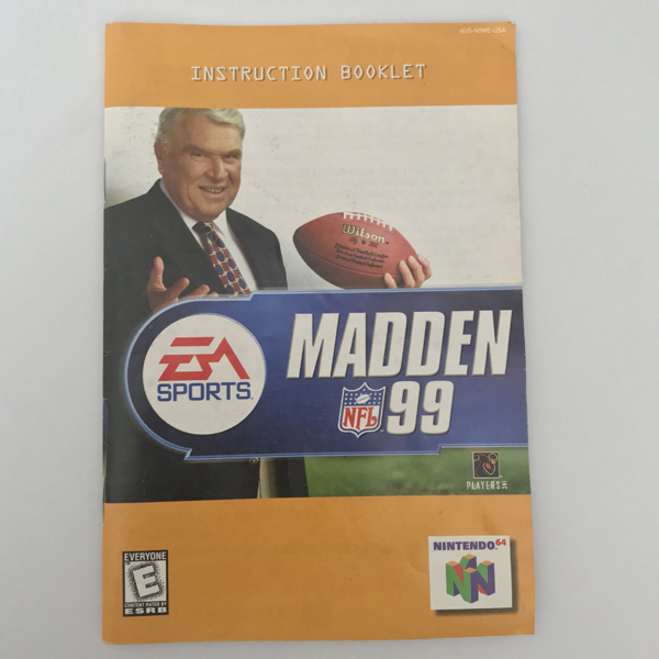 MADDEN 99 MANUAL - - PNP Games Online Store