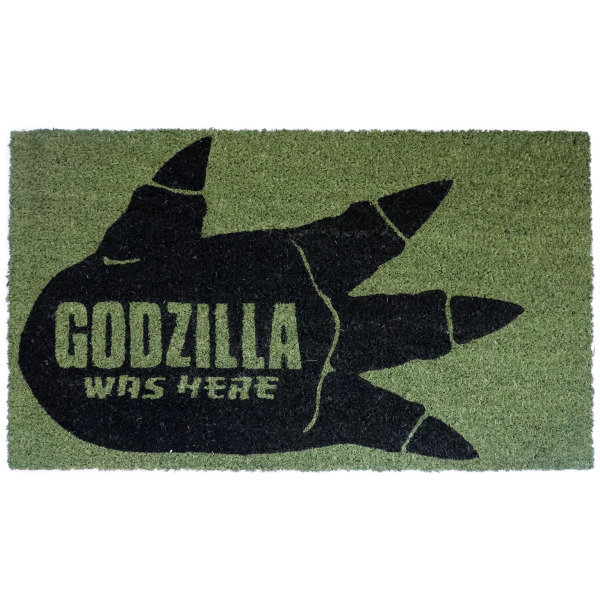 Godzilla Was Here Coir Non-Skid Back Door Mat - - PNP Games Online Store