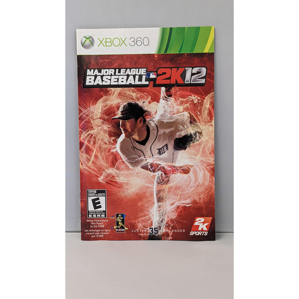 Major League Baseball 2K12 Manual Only - - PNP Games Online Store