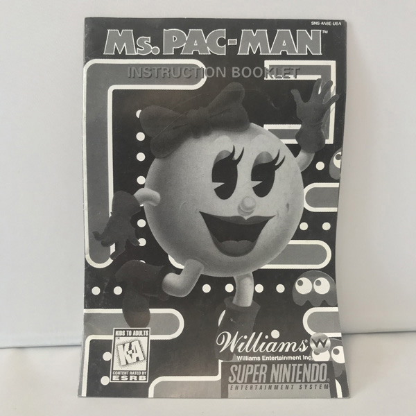 MS PAC-MAN MANUAL - - PNP Games Online Store