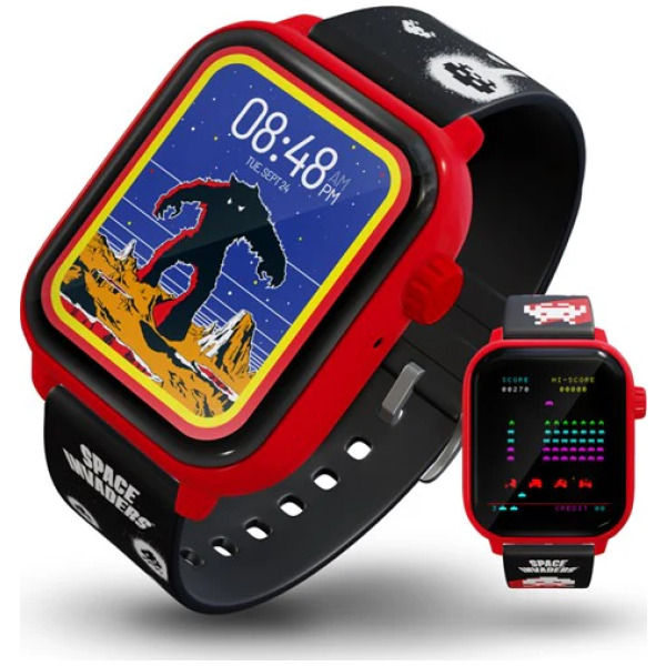 Space Invaders Built-in Games & Fitness Tracker Retro Gaming Smartwatch ...