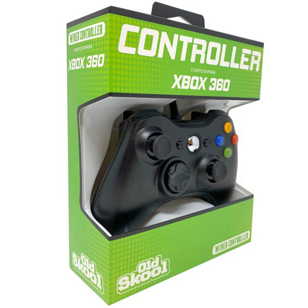 Black Xbox 360/PC Wired USB Controller [Old Skool] - - PNP Games Online ...