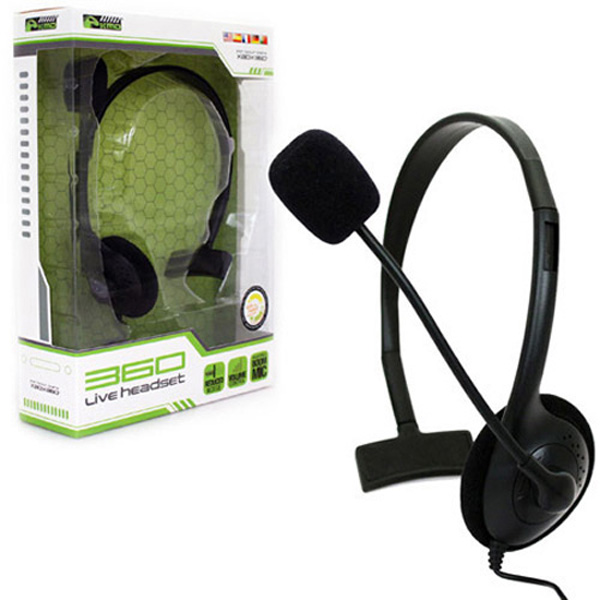 Xbox 360 Black Live Gaming Small Headset With Microphone [KMD ...