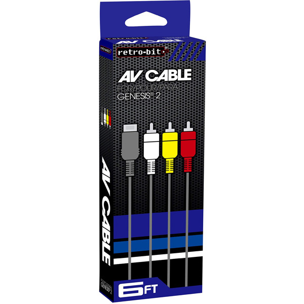 Genesis 2,3, 32X & Nomad 9-Pin AV Audio Video Cables [Retro-Bit ...
