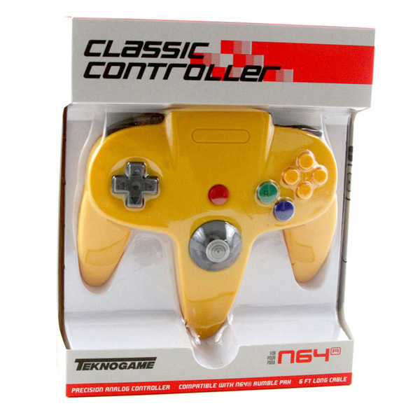 Yellow Wired Controller for Nintendo 64 - - PNP Games Online Store