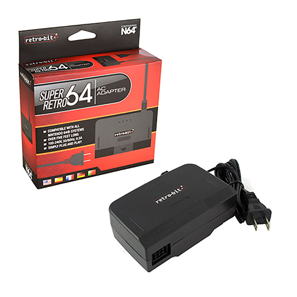 Nintendo 64 AC Power Adapter [Retro-Bit] - - PNP Games Online Store