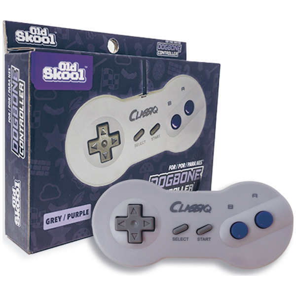 NES Grey and Purple Dogbone Controller - - PNP Games Online Store