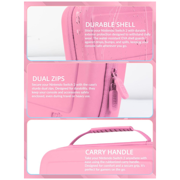 Pink Hard Shell System Carrying Case for Switch 2 - PNP Games Online Store