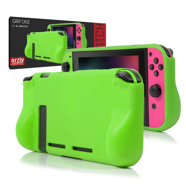Nintendo Switch Green Comfort Grip Case [Orzly] - - PNP Games Online Store