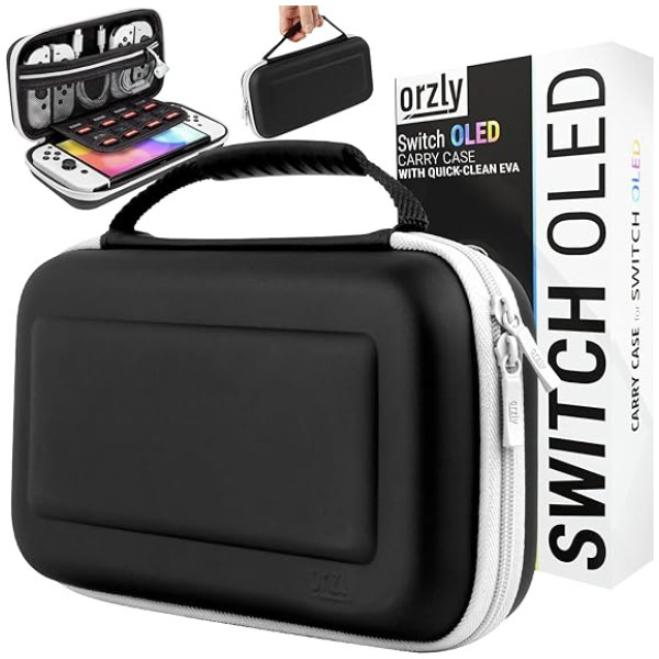 Nintendo Switch OLED Black Carrying Case [Orzly] - PNP Games Online Store