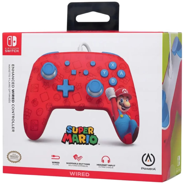 Nintendo Switch Woo-Hoo! Mario Enhanced Wired Controller - - PNP Games ...
