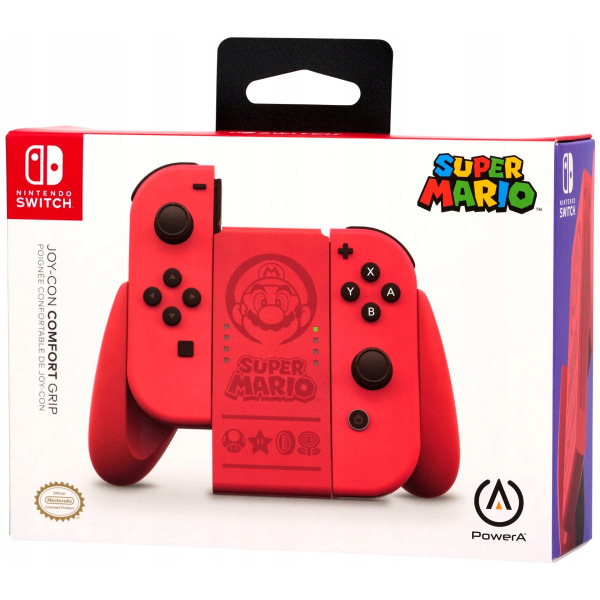 Super Mario Red Nintendo Switch Joy Con Controller Comfort Grip [Power ...