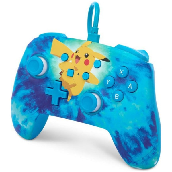 Pokemon: Tye Dye Pikachu Enhanced Wired Controller for Nintendo Switch ...
