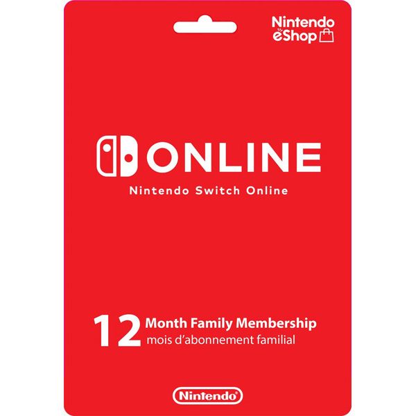Nintendo Switch Online 12 Month Family Membership Subscription Pre-Paid ...