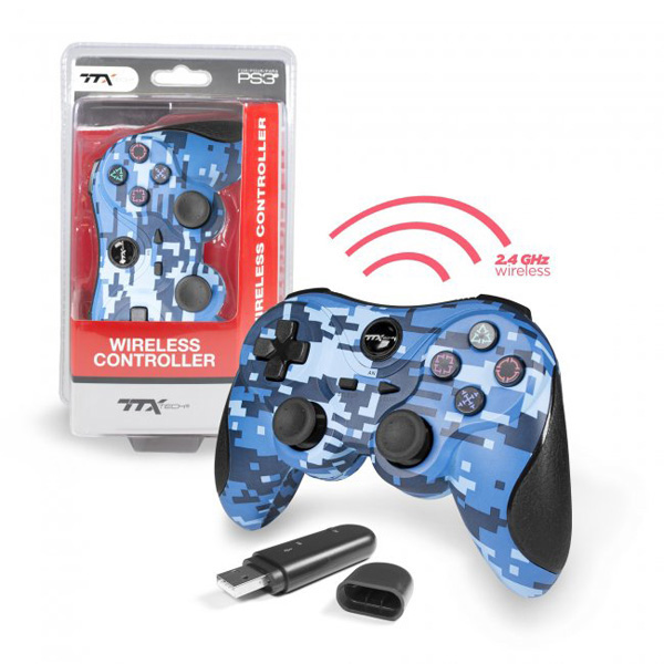PS3 Digicamo Blue Wireless 2.4 Ghz Controller [TTX Tech] - - PNP Games Online Store