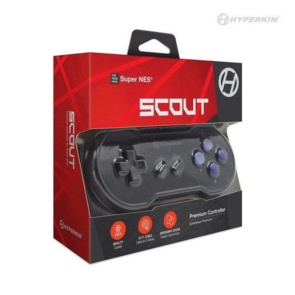 Space Black Scout Premium Wired SNES Controller - - PNP Games Online Store