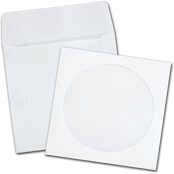 100 Premium White CD DVD Paper Sleeve Window Flap Game - - PNP Games ...