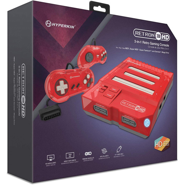 Jasper Red Retron 3 HD NES/Fc SNES/Sfc Genesis/Md Retro System ...