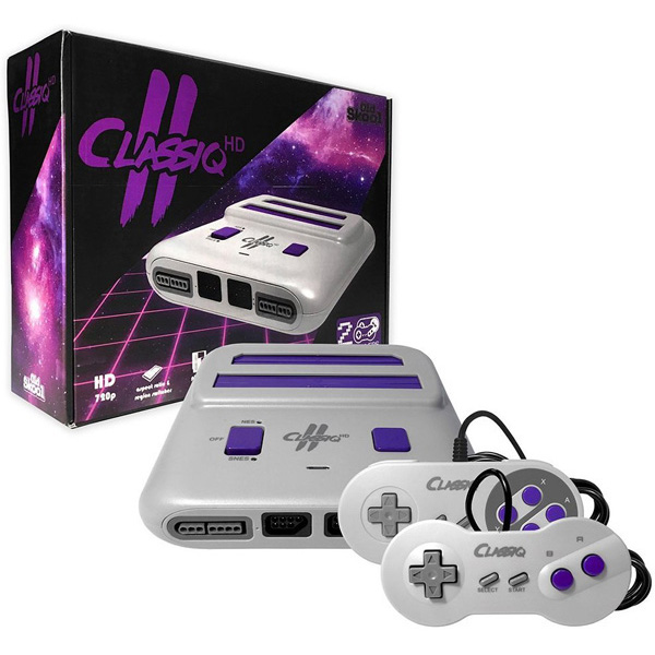 Classiq 2 HD Grey & Purple NES & SNES Ntsc/Pal System [Old Skool ...